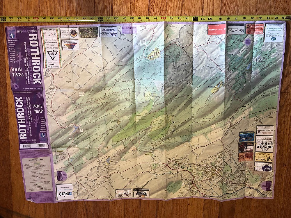 Purple Lizard Maps Rothrock State Forest Trail Map Reviews - Trailspace