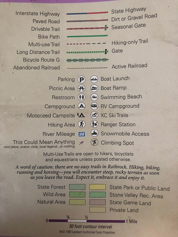 Purple Lizard Maps Rothrock State Forest Trail Map Reviews - Trailspace