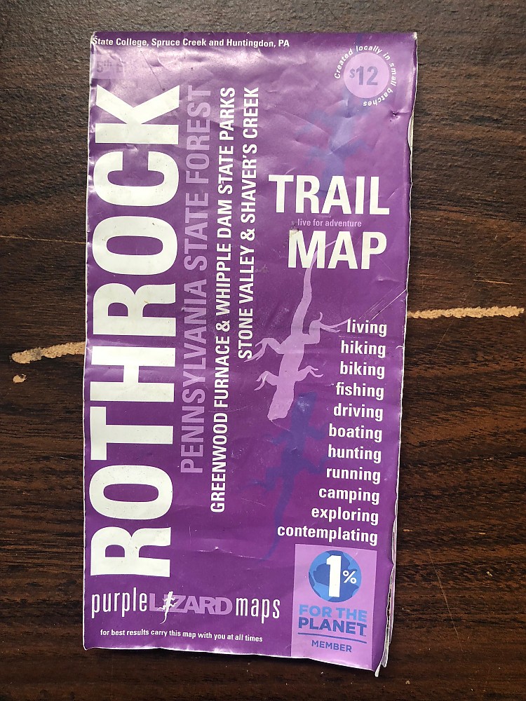 Purple Lizard Maps Rothrock State Forest Trail Map Reviews - Trailspace