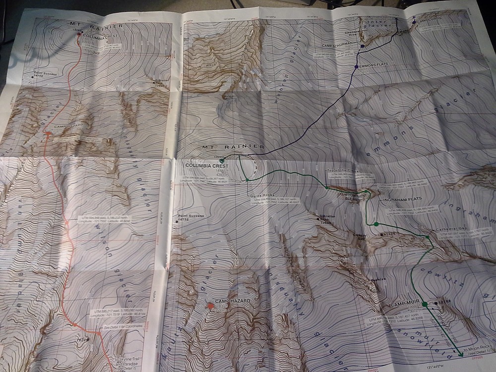Carin Mountain Company Mount Rainier Guide Reference Map Reviews ...