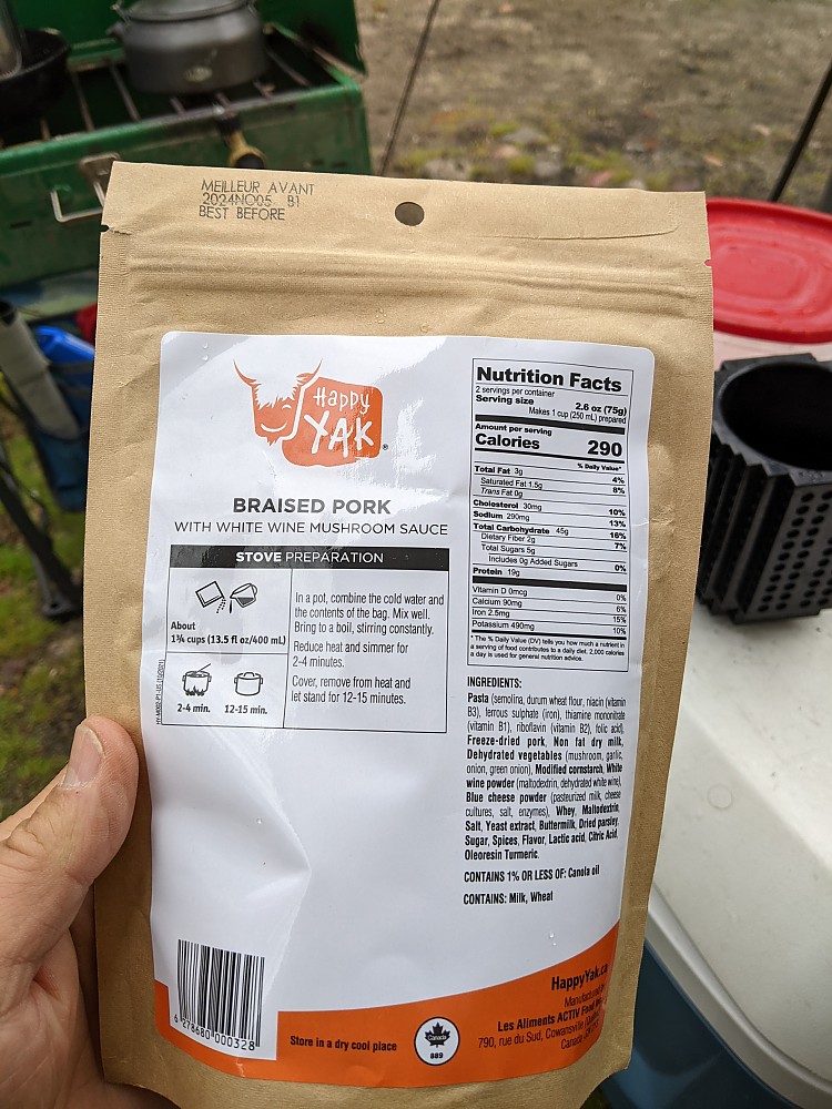 Happy Yak Meals Happy Yak Reviews - Trailspace