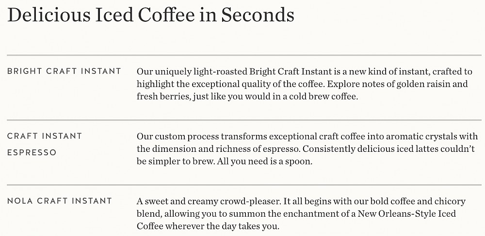 Blue Bottle Coffee Craft Instant Coffee Set Reviews - Trailspace